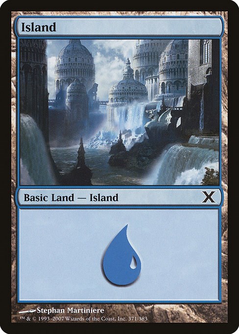 Island (371) - 10th Edition - Magic: The Gathering