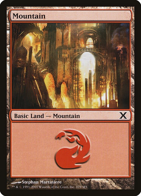 Mountain (379) - 10th Edition - Magic: The Gathering