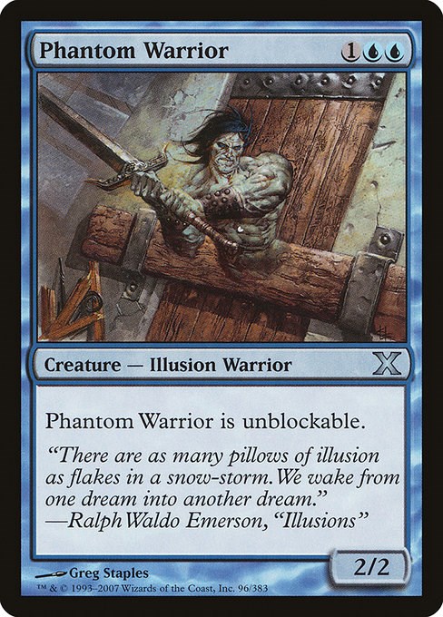 Phantom Warrior - 10th Edition - Magic: The Gathering
