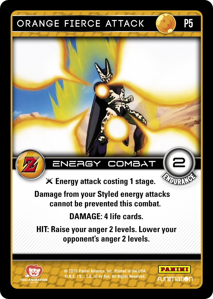 Orange Fierce Attack (Awakening) - Panini Promo Cards - Dragon Ball Z TCG