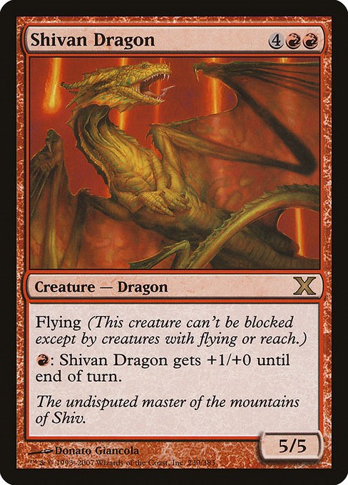 Shivan Dragon - 10th Edition - Magic: The Gathering