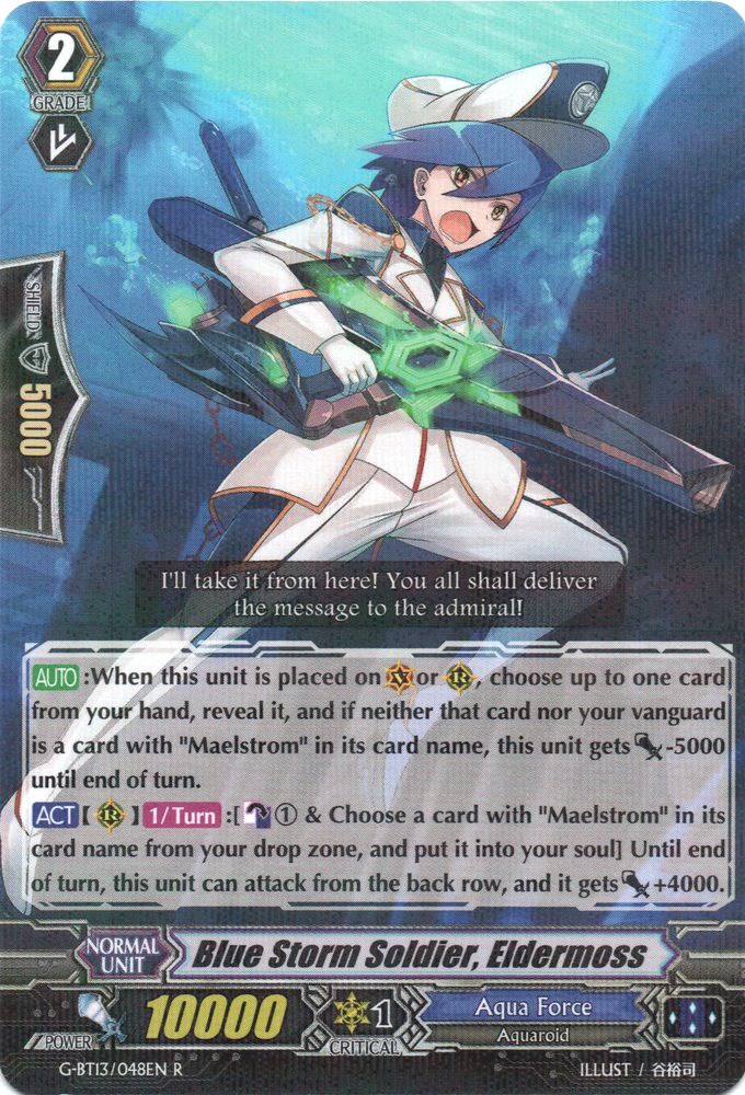 Blue Storm Soldier, Eldermoss - Ultimate Stride - Cardfight Vanguard
