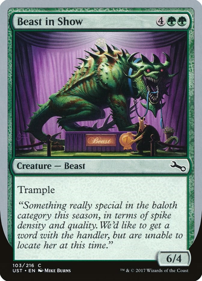 Beast in Show (C) - Unstable - Magic: The Gathering