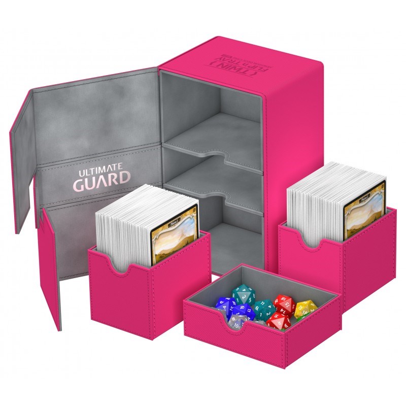 Twin Flip 'n' Tray Deck Case - Pink (Holds 160+) - Ultimate Guard Deck ...