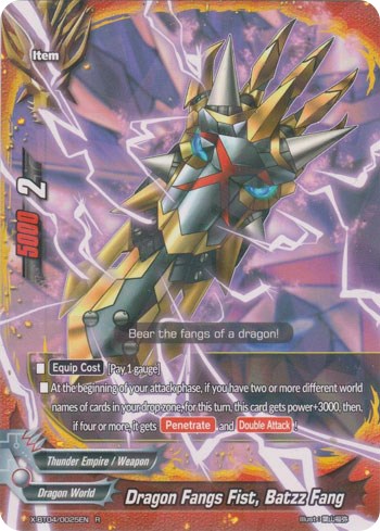 Dragon Fangs Fist, Batzz Fang - Rainbow Striker - Future Card BuddyFight