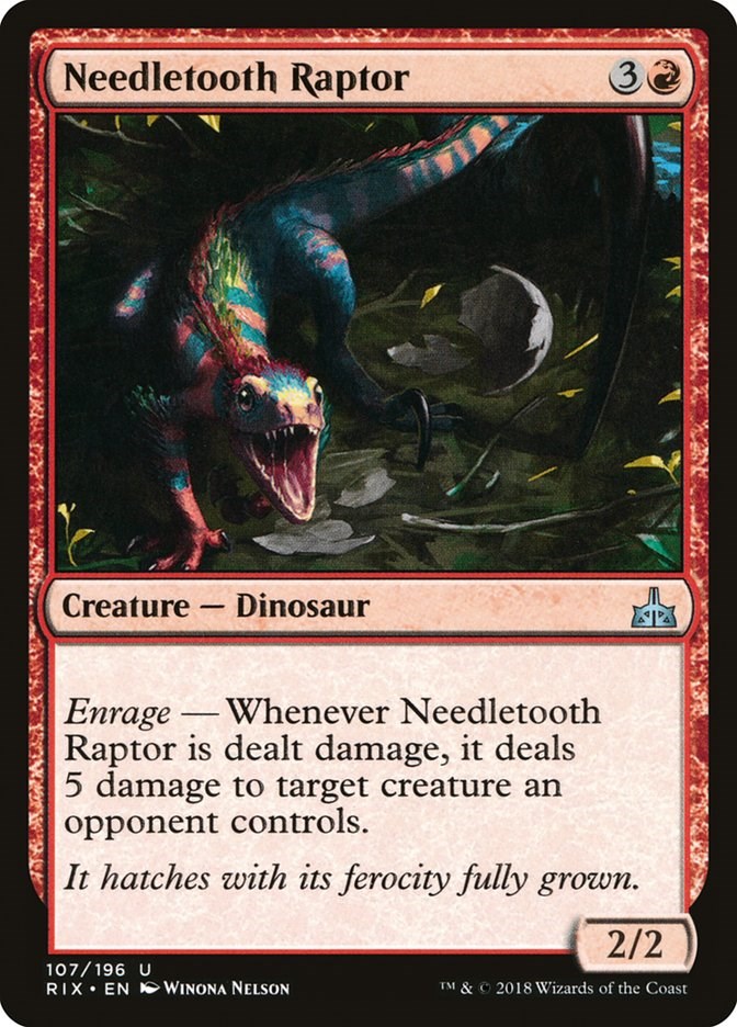 Needletooth Raptor - Rivals of Ixalan - Magic: The Gathering