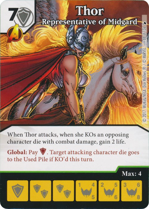 Thor - Representative of Midgard - The Mighty Thor - Dice Masters