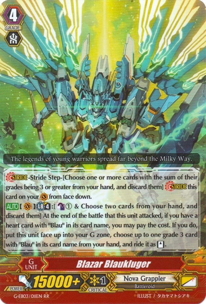 Blazar Blaukluger - G-EB03: The GALAXY STAR GATE - Cardfight Vanguard