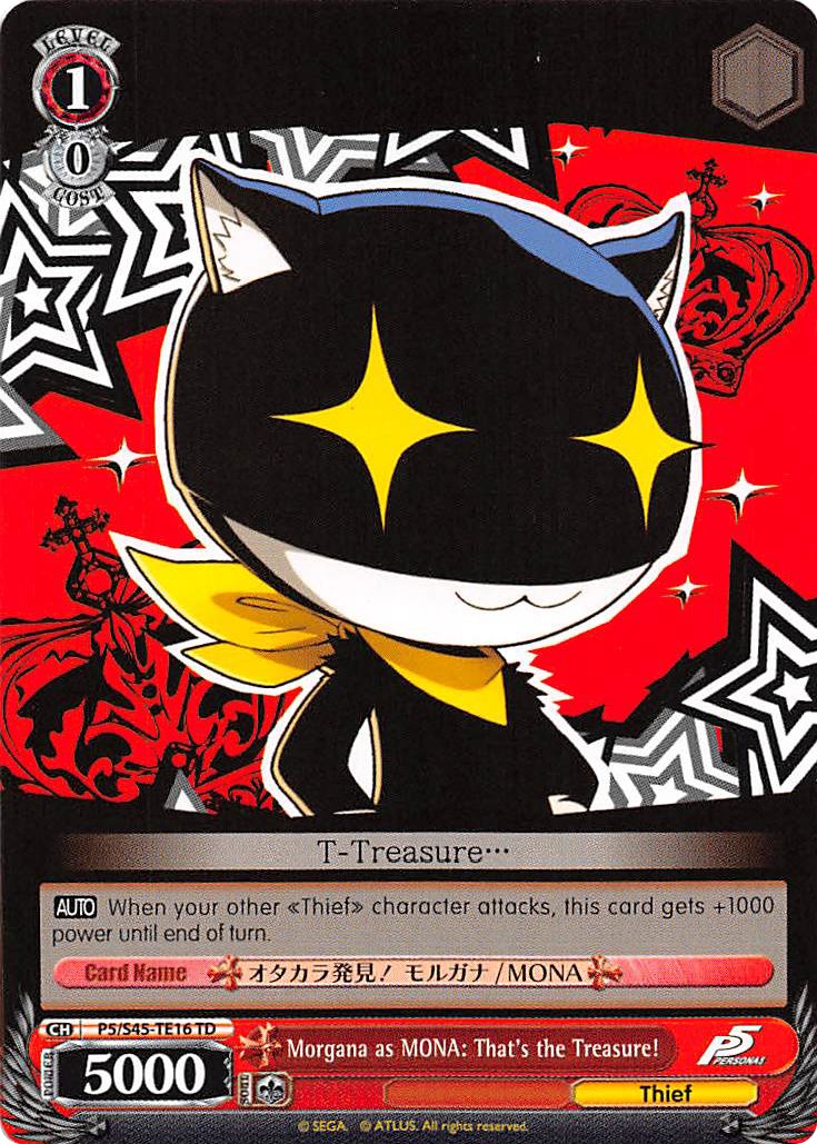 Morgana as MONA: That's the Treasure! - Persona 5 - Weiss Schwarz
