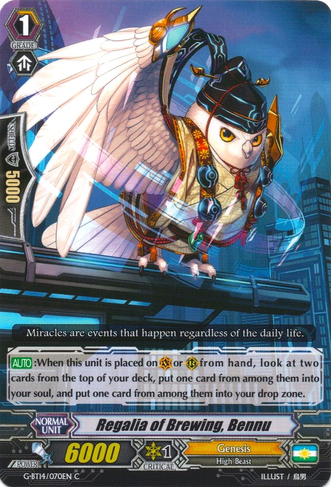Regalia of Brewing, Bennu - Divine Dragon Apocrypha - Cardfight Vanguard
