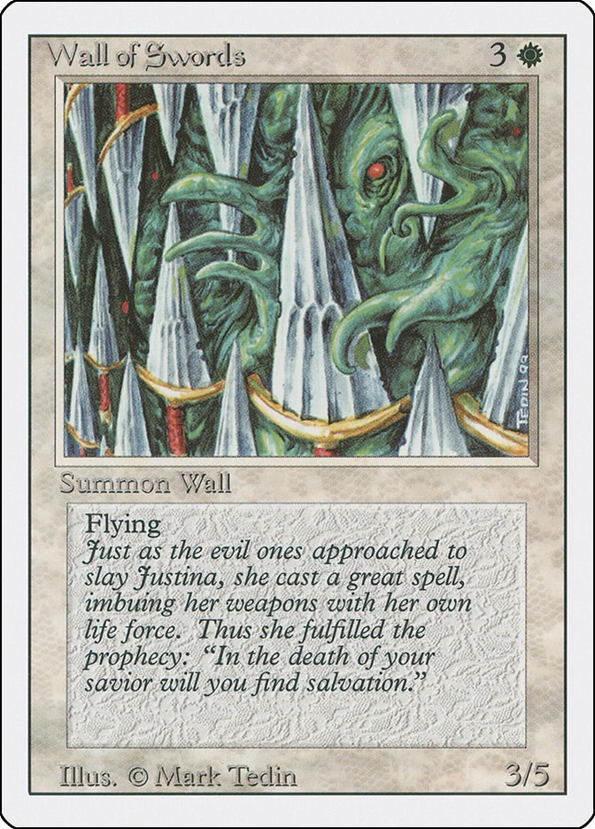 Wall of Swords - Revised Edition - Magic: The Gathering