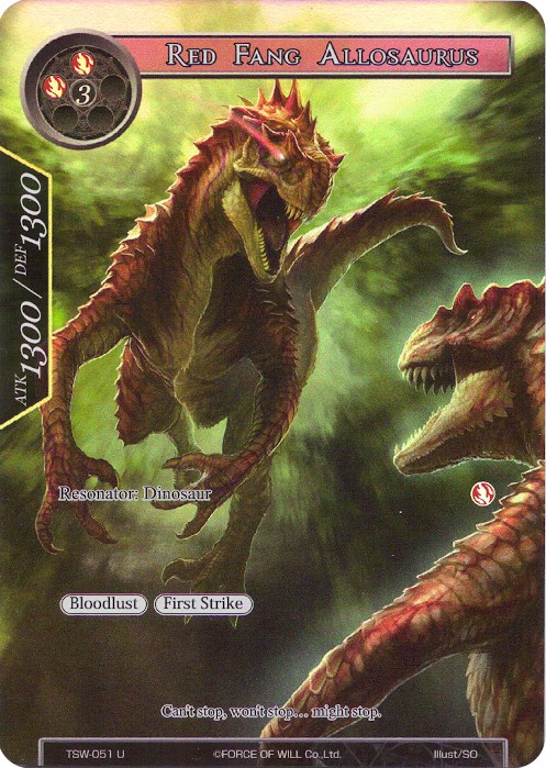 Red Fang Allosaurus (Full Art) - The Time Spinning Witch - Force of Will