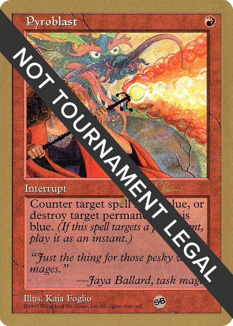 Pyroblast - 1997 Jakub Slemr (5ED) (SB) - World Championship Decks ...