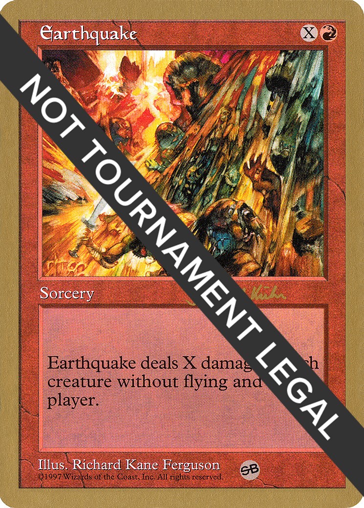 Earthquake - 1997 Janosch Kuhn (5ED) (SB) - World Championship Decks ...