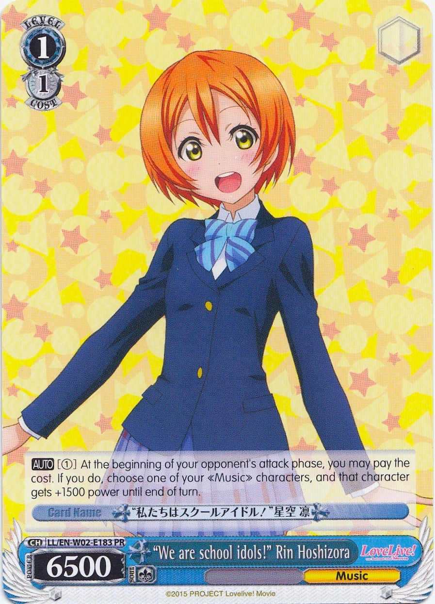 "We are school idols!" Rin Hoshizora - Love Live! DX Vol.2 - Weiss Schwarz