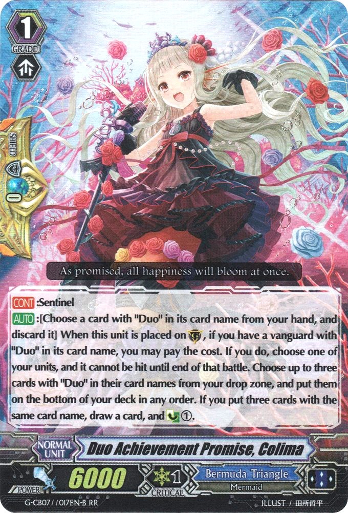 Duo Achievement Promise, Colima (Black) - G-CB07: Divas' Festa - Cardfight Vanguard