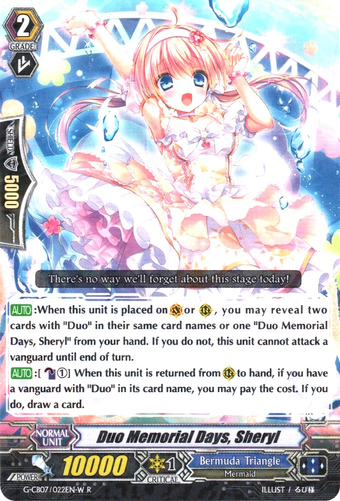 Duo Memorial Days, Sheryl (White) - G-CB07: Divas' Festa - Cardfight Vanguard