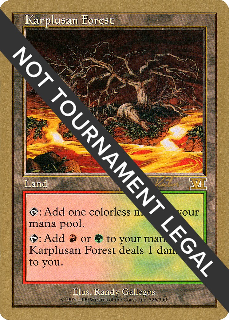 Karplusan Forest - 2000 Janosch Kuhn (6ED) - World Championship Decks - Magic: The Gathering