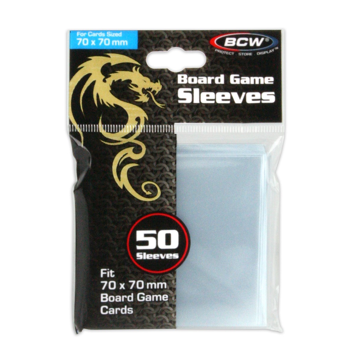 Board Game Sleeves (70mm x 70mm) - Clear (50-Pack) - BCW Card Sleeves ...