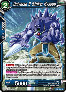 Universe 9 Striker Hyssop - Tournament of Power - Dragon Ball Super CCG