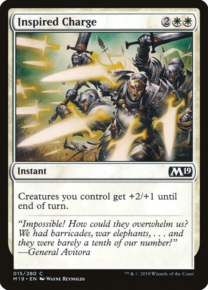 Inspired Charge - Core Set 2019 - Magic: The Gathering