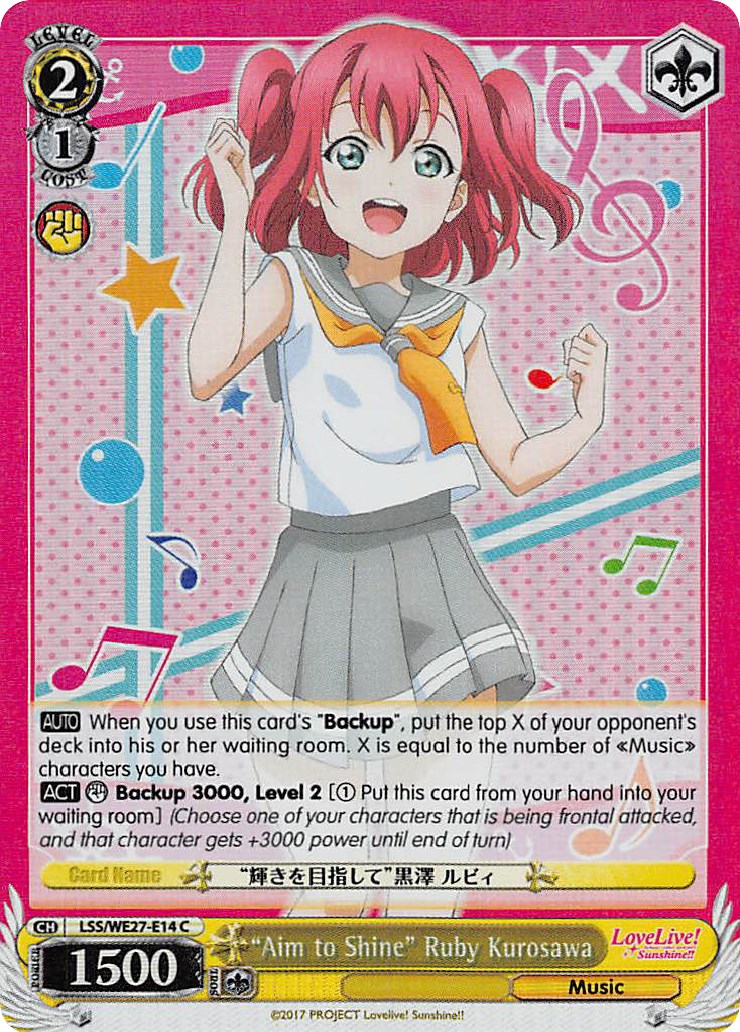 "Aim to Shine" Ruby Kurosawa (Parallel Foil) - Love Live! Sunshine ...
