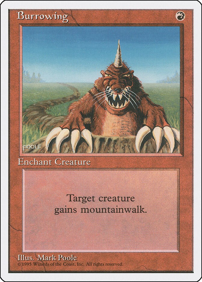 Burrowing - Fourth Edition - Magic: The Gathering