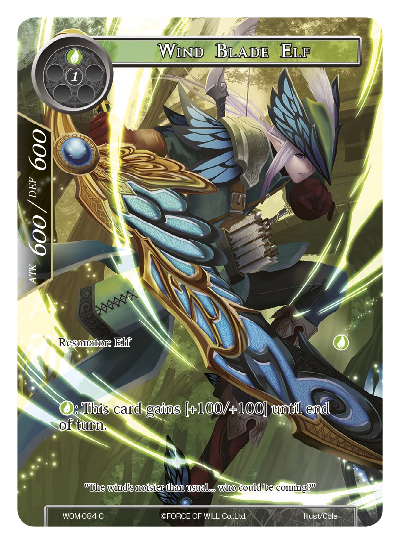 Wind Blade Elf (Full Art) - Winds of the Ominous Moon - Force of Will
