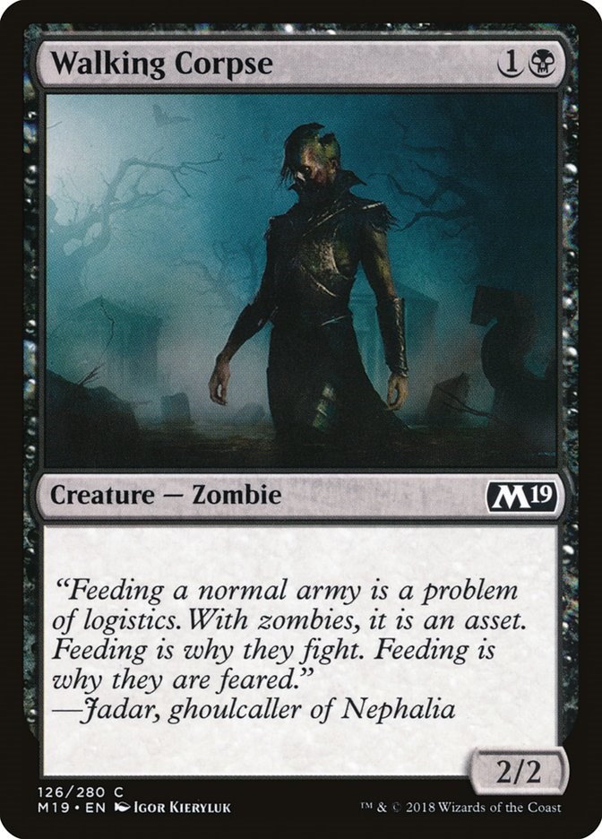 Walking Corpse - Core Set 2019 - Magic: The Gathering