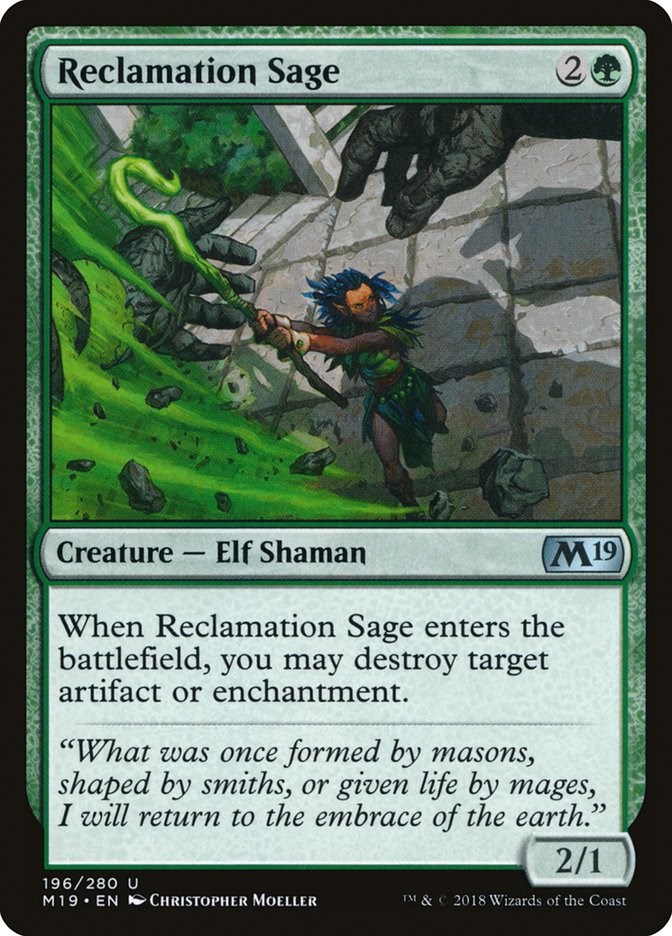Reclamation Sage - Core Set 2019 - Magic: The Gathering