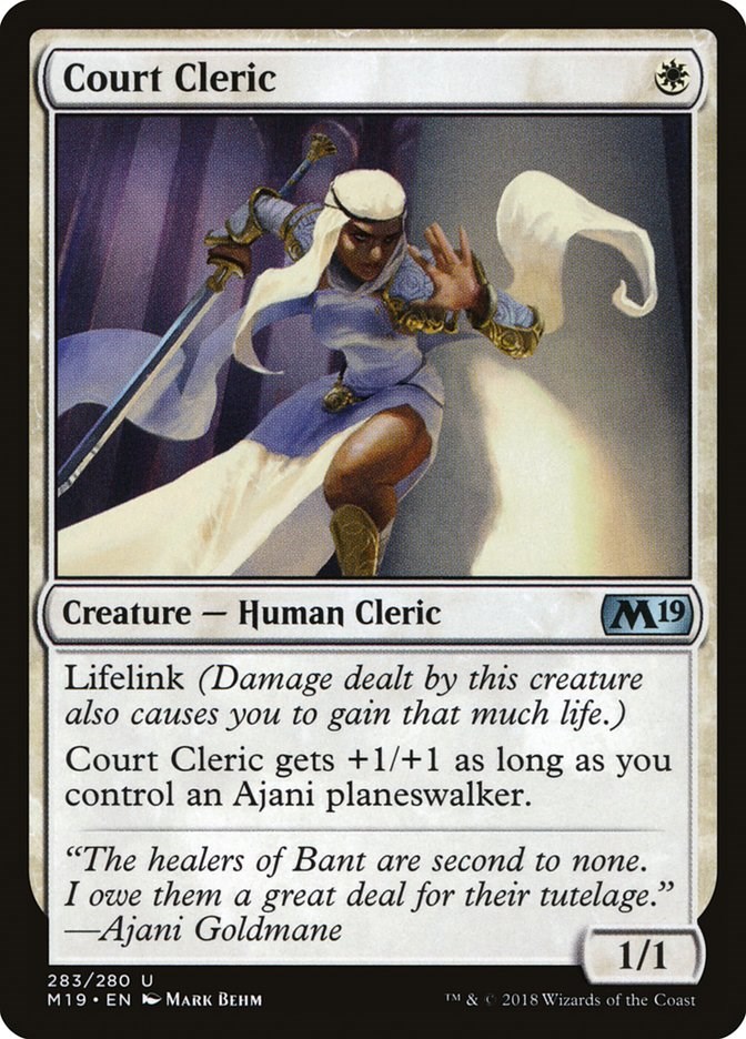 Court Cleric - Core Set 2019 - Magic: The Gathering