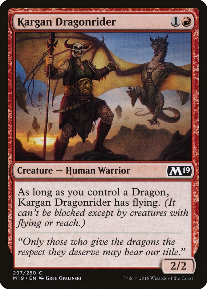 Kargan Dragonrider - Core Set 2019 - Magic: The Gathering
