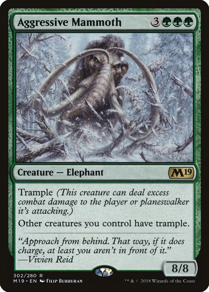 Aggressive Mammoth - Core Set 2019 - Magic: The Gathering