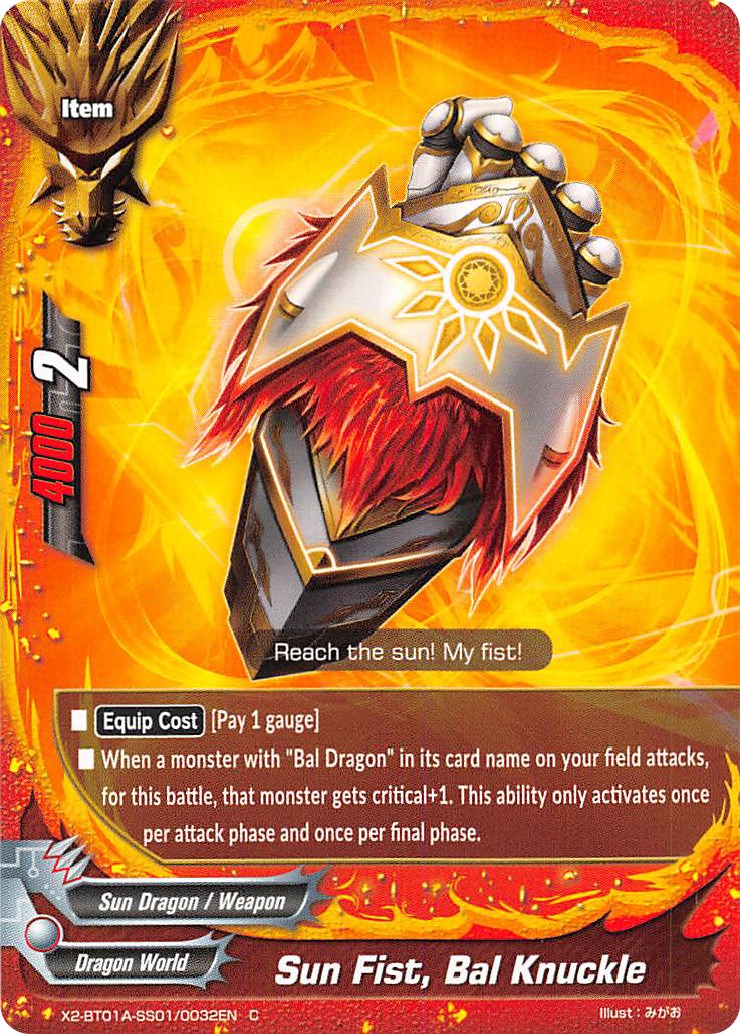 Sun Fist, Bal Knuckle - Solar Strife - Future Card BuddyFight
