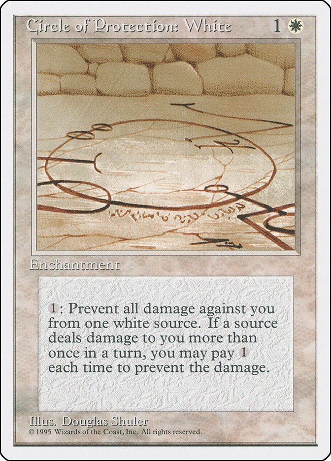 Circle of Protection: White - Fourth Edition - Magic: The Gathering
