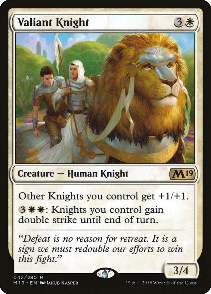 Valiant Knight - Core Set 2019 - Magic: The Gathering