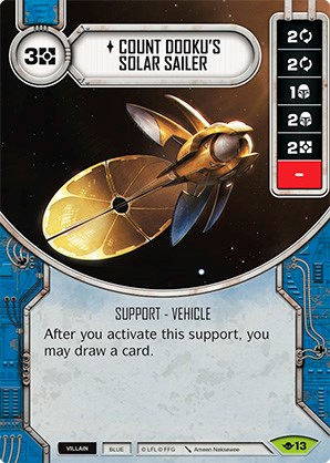 Count Dooku's Solar Sailer (Card Only) - Way of the Force - Star Wars ...