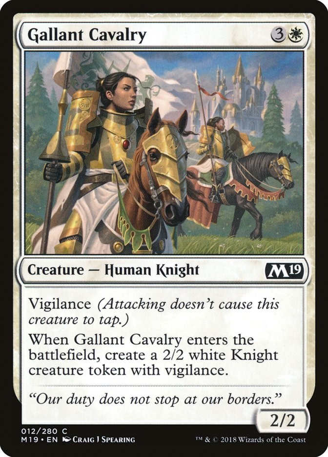 Gallant Cavalry - Core Set 2019 - Magic: The Gathering