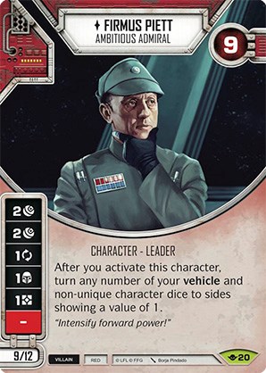 Firmus Piete - Ambitious Admiral (Card Only) - Way of the Force - Star ...