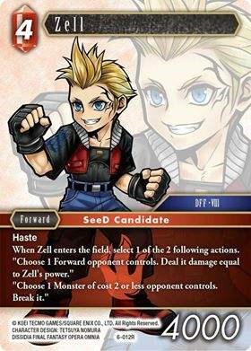 Zell - Opus VI - Final Fantasy TCG