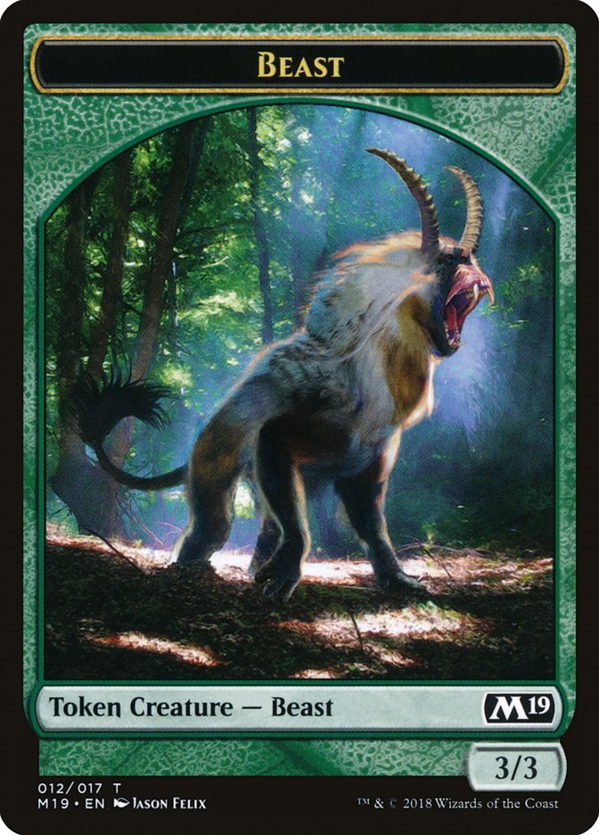 Beast Token - Core Set 2019 - Magic: The Gathering