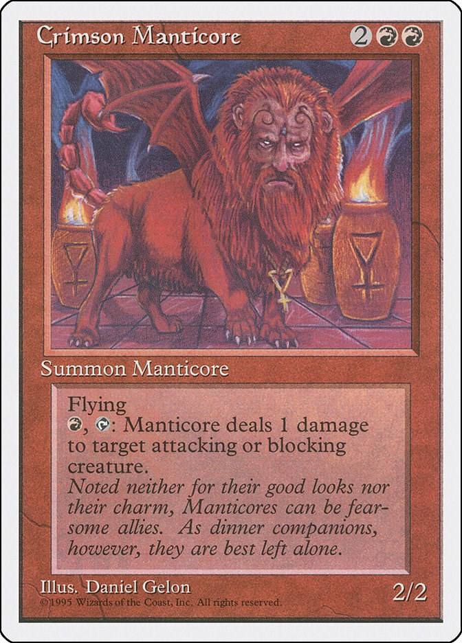 Crimson Manticore - Fourth Edition - Magic: The Gathering
