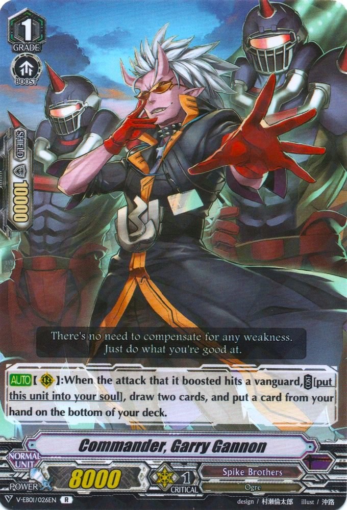 Commander, Garry Gannon - V-EB01: The Destructive Roar - Cardfight Vanguard
