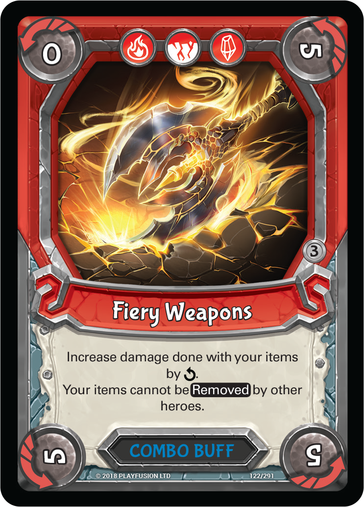 Fiery Weapons (Claimed) - Kindred - Lightseekers TCG
