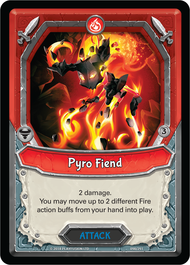 Pyro Fiend (Unclaimed) - Kindred - Lightseekers TCG