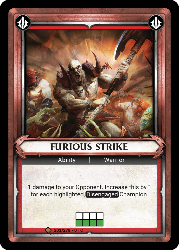 Furious Strike (Claimed) - Wave 1 - Warhammer Age of Sigmar Champions TCG