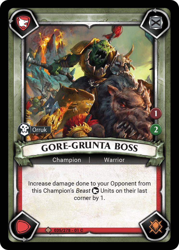 Gore-Grunta Boss (Claimed) - Wave 1 - Warhammer Age of Sigmar Champions TCG