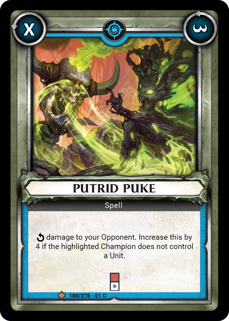 Putrid Puke (Claimed) - Wave 1 - Warhammer Age of Sigmar Champions TCG