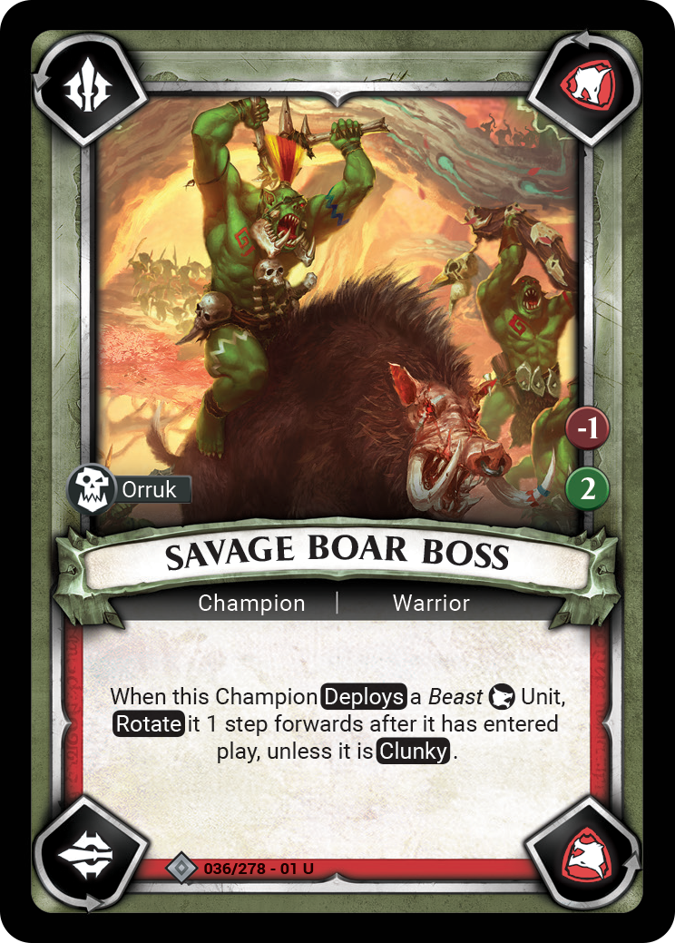 Savage Boar Boss (Unclaimed) - Wave 1 - Warhammer Age of Sigmar ...