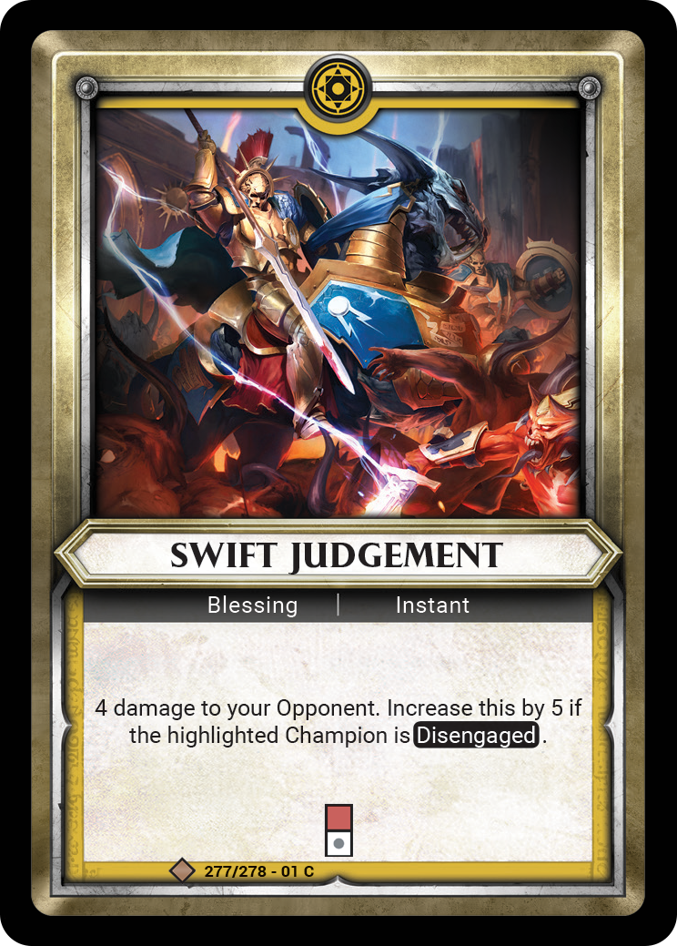Swift Judgement (Claimed) - Wave 1 - Warhammer Age of Sigmar Champions TCG